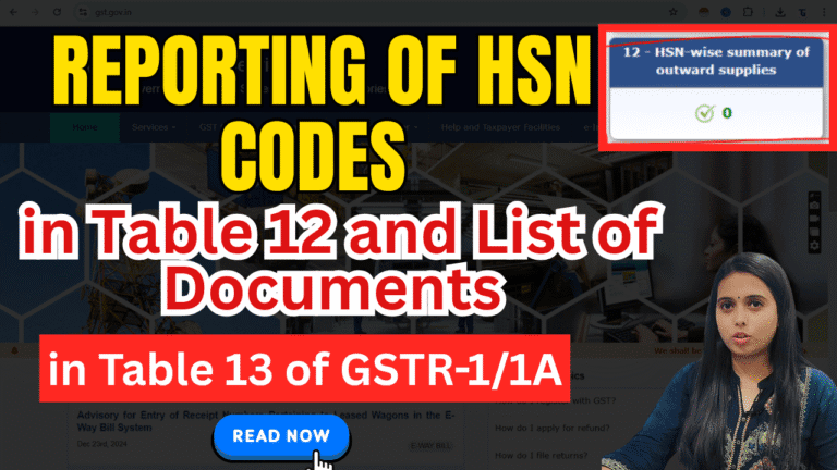 Mandatory HSN Reporting in Table 12 of GSTR-1/1A